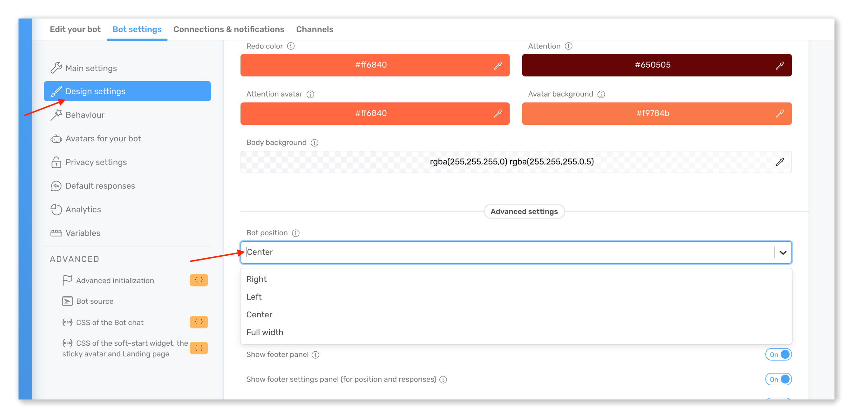 How can I make my bot, a centered bot? - asdfasdfasdfasdfddd