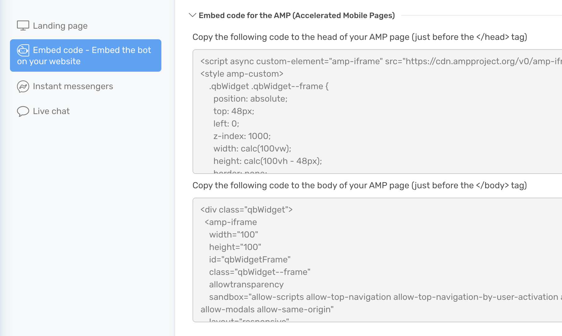 How to publish your Quriobot (on your own site, standalone, sub-domain ...
